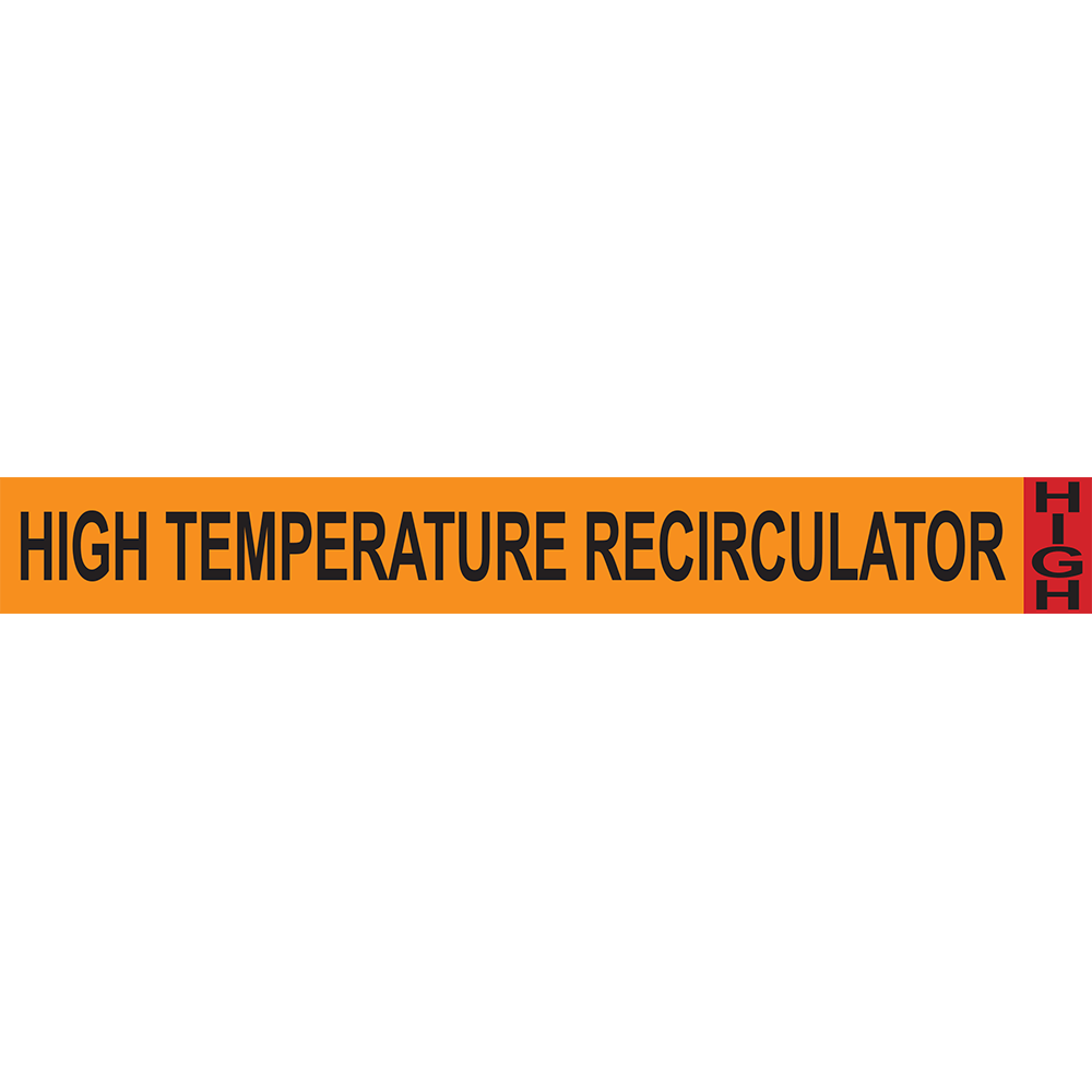 HIGH TEMPERATURE RECIRCULATOR SYSTEM COMPONENT AMMONIA MARKER - DuraLabel