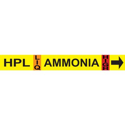Yellow High Pressure Liquid Ammonia - DuraLabel