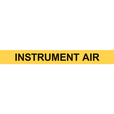 Instrument Air Pipe Marker Yellow | Pipe Labels | DuraLabel