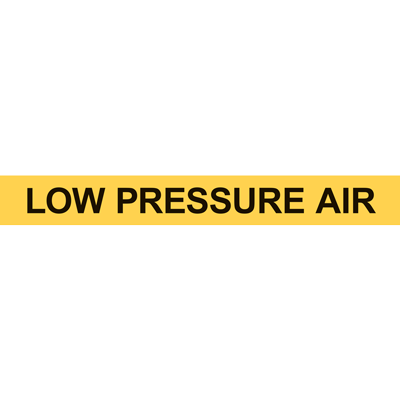 YELLOW LOW PRESSURE AIR PIPE MARKER - DuraLabel