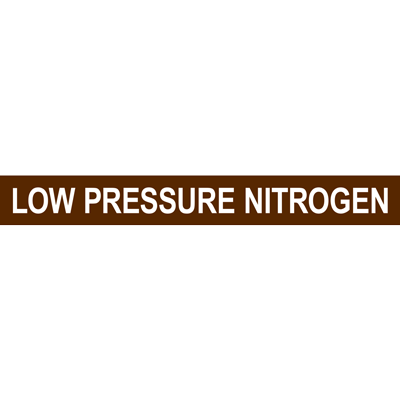 BROWN LOW PRESSURE NITROGEN PIPE MARKER - DuraLabel