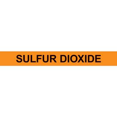 SULFUR DIOXIDE PIPE MARKER - Orange - DuraLabel