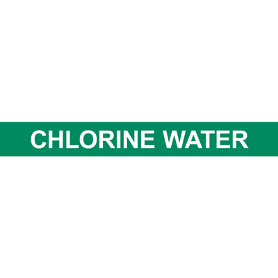 GREEN CHLORINE WATER PIPE MARKER - DuraLabel
