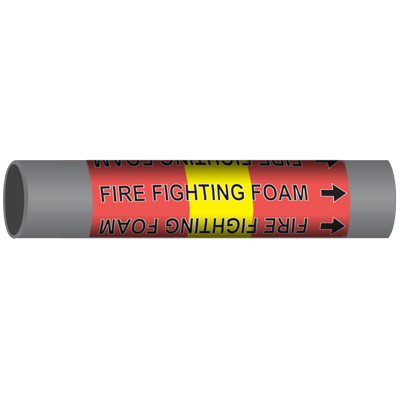 FIRE FIGHTING FOAM Marine Pipe Marker - DuraLabel