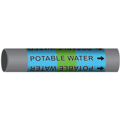 POTABLE WATER Marine Pipe Marker - DuraLabel