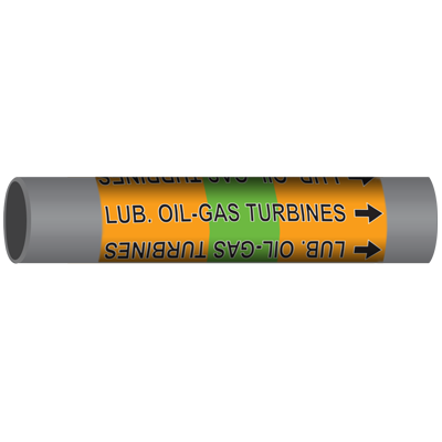 LUB. OIL-GAS TURBINES Marine Pipe Marker - DuraLabel