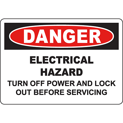DANGER Turn Off Power And Lock Out Sign - DuraLabel