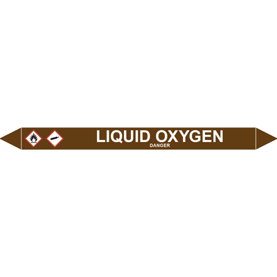 LIQUID OXYGEN European Pipe Marker - DuraLabel