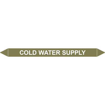 COLD WATER SUPPLY European Pipe Marker - DuraLabel