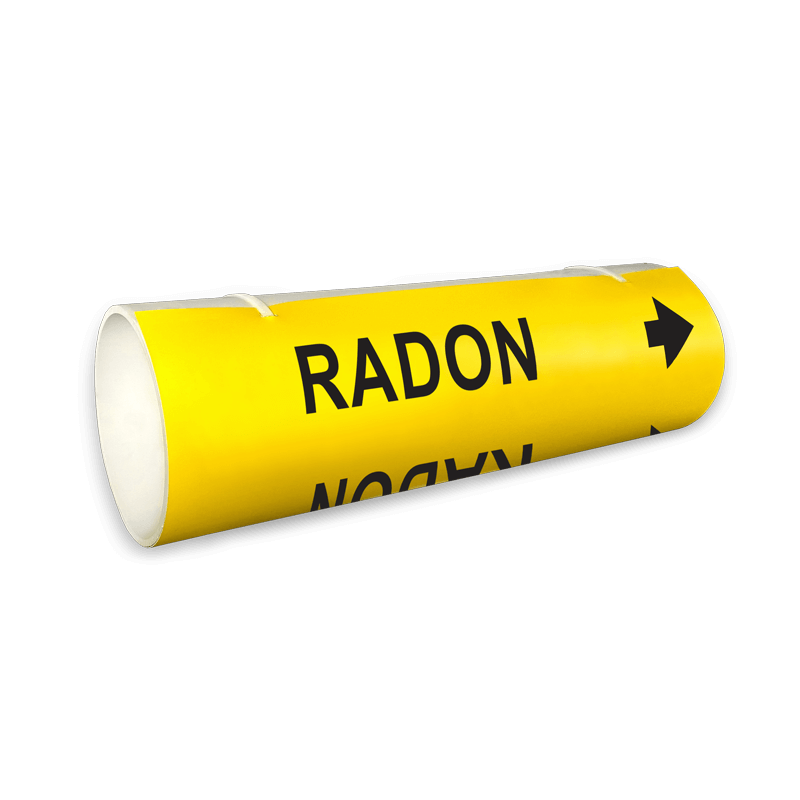 Pre-2007 ANSI Radon Pipe Marker | Pipe Labels | DuraLabel