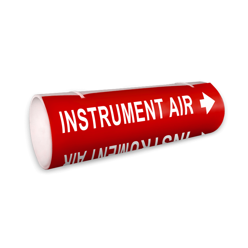 RED INSTRUMENT AIR PIPE MARKER - DuraLabel