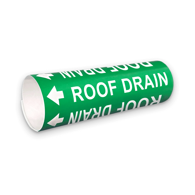 Roof Drain Pipe Marker | Pipe Labels | DuraLabel