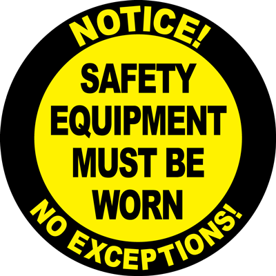 Safety Equipment Notice Floor Sign | Safety Sign | DuraLabel