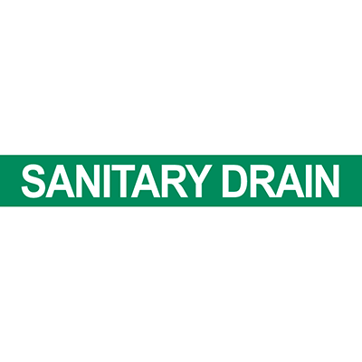 SANITARY DRAIN PIPE MARKER - DuraLabel