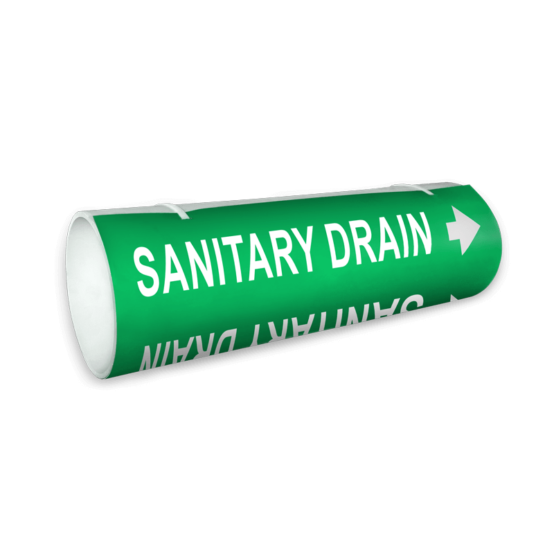 SANITARY DRAIN PIPE MARKER - DuraLabel