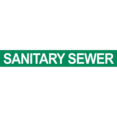 SANITARY SEWER PIPE MARKER - Yellow - DuraLabel