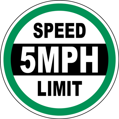 Speed 5 MPH Floor Sign | Floor Marking | DuraLabel
