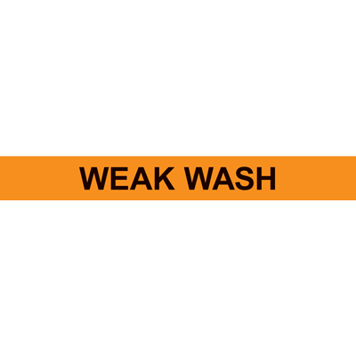 WEAK WASH PIPE MARKER | Graphic Products