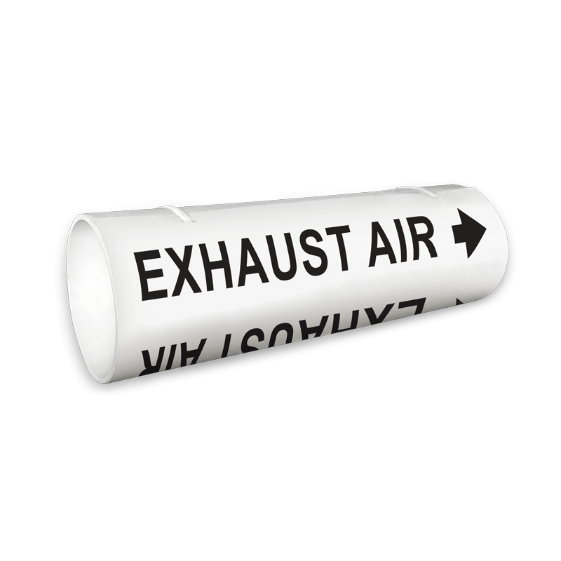 Exhaust Pipe Marker - White | Pipe Labels | DuraLabel