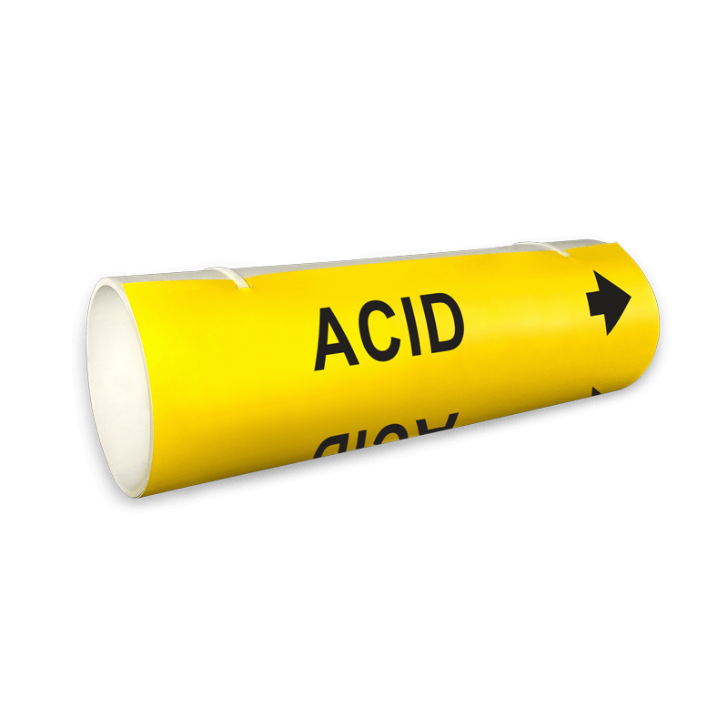 Pre-2007 ANSI Acid Pipe Marker | Graphic Products