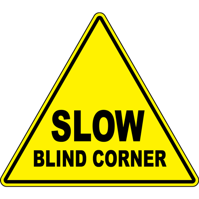 Yellow Blind Corner Floor Sign | Floor Marking | DuraLabel