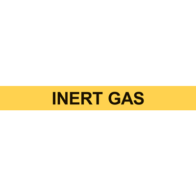 Yellow Inert Gas Pipe Marker - DuraLabel