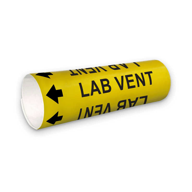 Yellow Lab Vent Pipe Marker - DuraLabel