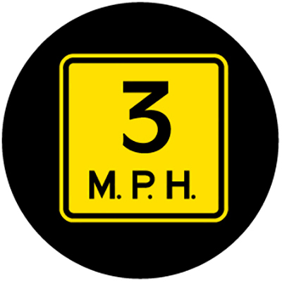 LUMEN FLOOR SIGN SLIDE: 3 MPH - DuraLabel