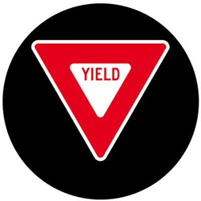 LUMEN Floor Sign Slide | Yield | DuraLabel