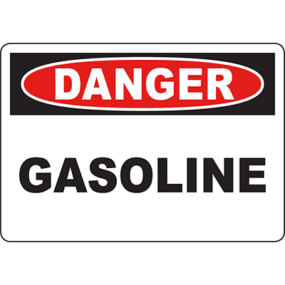 DANGER Gasoline Sign - DuraLabel