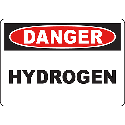 DANGER Hydrogen Sign - DuraLabel