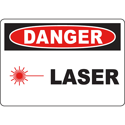 DANGER Laser Sign w/Symbol | Graphic Products