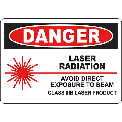 DANGER Laser Radiation Class IIIB Laser Product Sign - DuraLabel