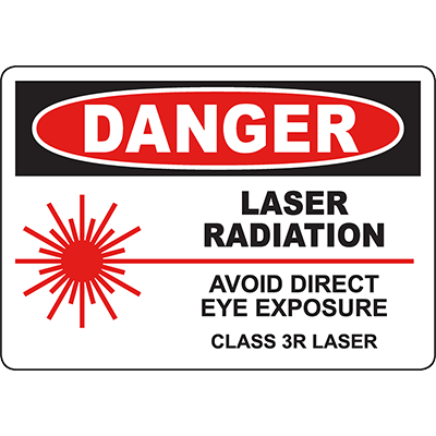 DANGER Laser Radiation Class 3R Laser Sign | Graphic Products