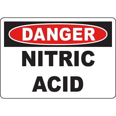 DANGER Nitric Acid Sign - DuraLabel