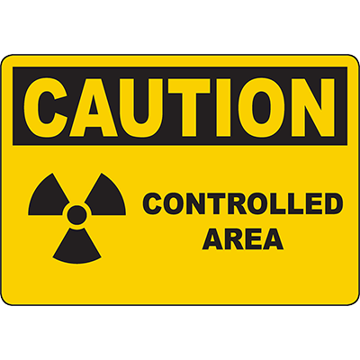 CAUTION Controlled Area Authorized Entry Only Sign | Graphic Products