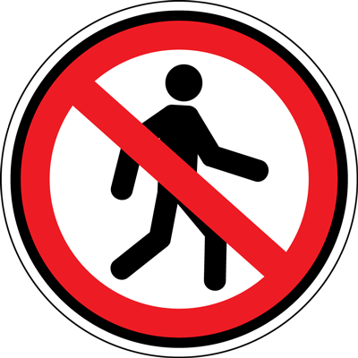 Don't Walk Floor Sign | Don't Walk Sign| DuraLabel