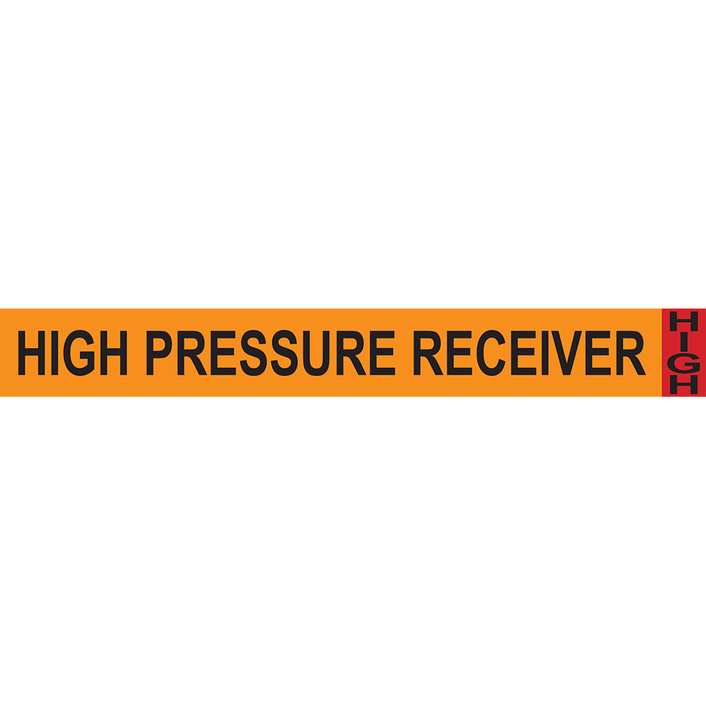 High Pressure Receiver Ammonia | Pipe Marker | DuraLabel
