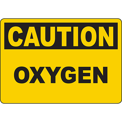 CAUTION Oxygen Sign | Graphic Products