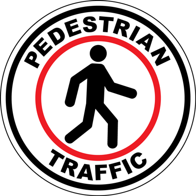 Pedestrian Traffic Floor Sign | Floor Marking | DuraLabel