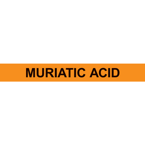 HYDROCHLORIC ACID PIPE MARKER - Orange - DuraLabel