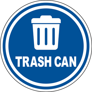 Trash Can Floor Sign | Floor Marking | DuraLabel