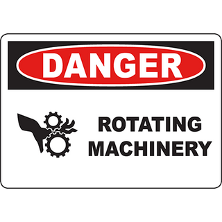 DANGER Rotating Machinery Sign - DuraLabel