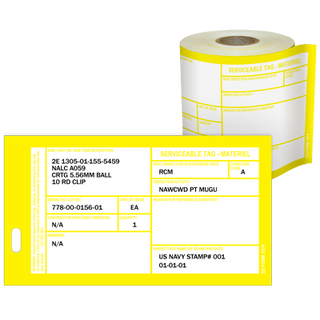 Materiel Condition Tags DD Form 1574 (Yellow) - DuraLabel