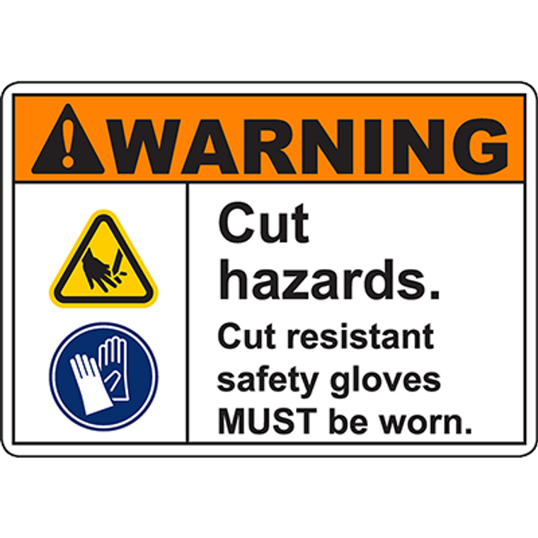 WARNING Cut Hazards Sign | Graphic Products