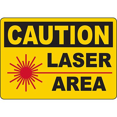 CAUTION Laser Area Sign | Graphic Products