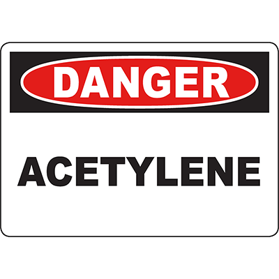 DANGER Acetylene Sign | Graphic Products