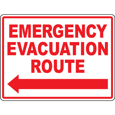 Evacuation Route Floor Sign | Evacuation Sign| DuraLabel