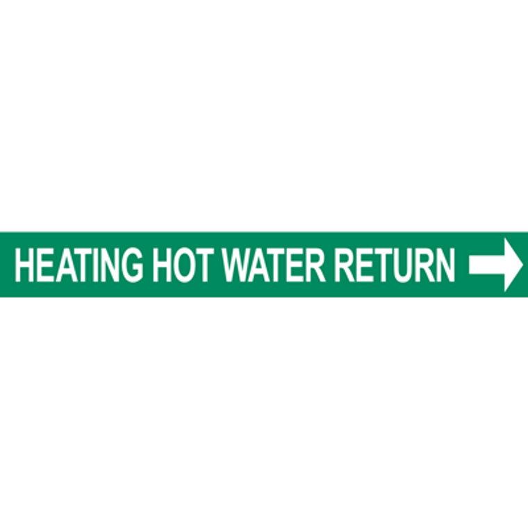 HEATING HOT WATER RETURN PIPE MARKER - DuraLabel