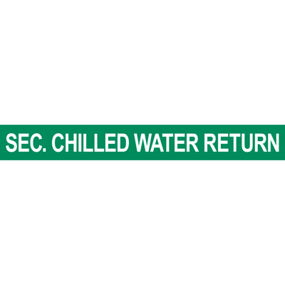 SEC Chilled Water Return | Pipe Markers | DuraLabel